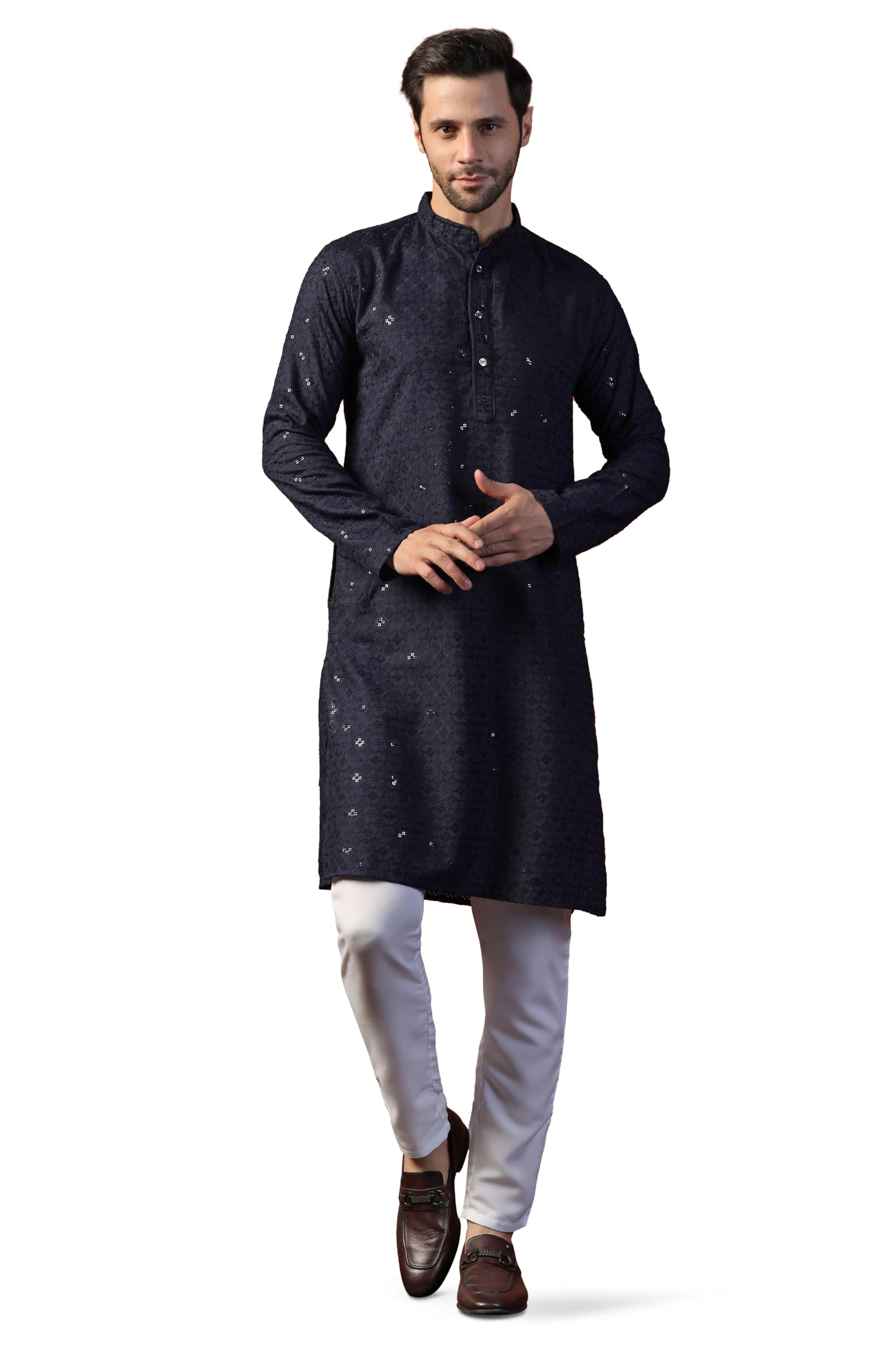 Toplot Kurta For Men || MenS Ethnic Wear Sequin Embroidered Cotton ...
