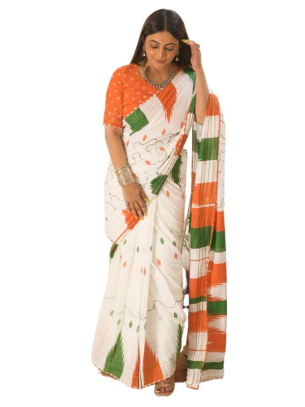 Satrani Womens Cotton Printed & Mirror Work Ready To Wear Republic Day ...