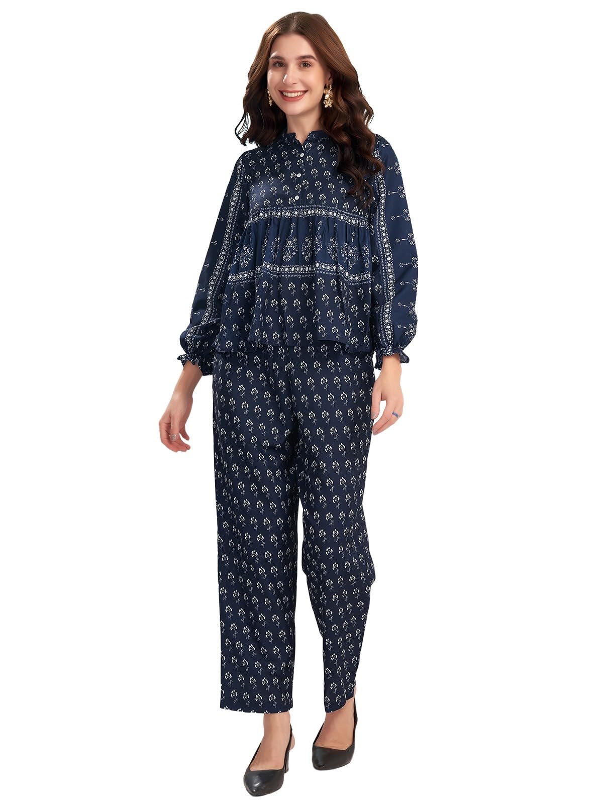 Selvia Co-ords Set for Women | Rayon Blend Top & Trouser Co-ords Set ...